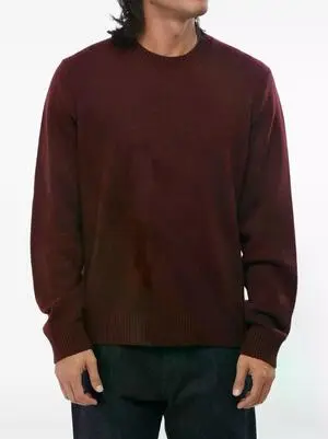 Vince Ribbed-trim Crew-neck Sweater - Red