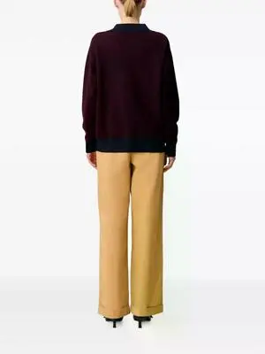 Claudie Pierlot Logo-patch V-neck Sweater