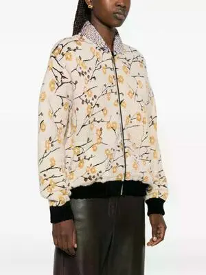 FORTE_FORTE Long-sleeve Zip-fastening Cardigan