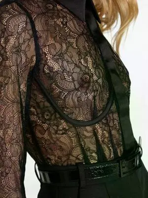 Elisabetta Franchi Floral Lace Shirt