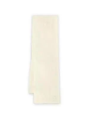 Karl Lagerfeld Logo-patch Ribbed Scarf - Neutrals