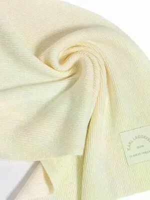 Karl Lagerfeld Logo-patch Ribbed Scarf