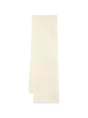 Karl Lagerfeld Logo-patch Ribbed Scarf - Neutrals