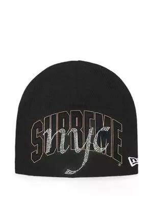 Supreme X New Era Nyc Rhinestone-embellished Beanie Hat - Black