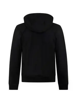 MOORER Zip-pocket Drawstring Hoodie - Black