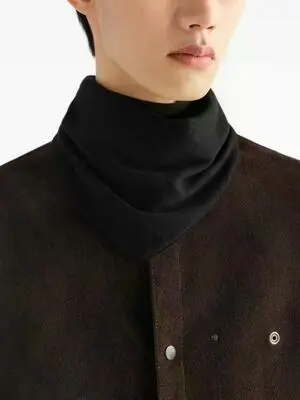 LEMAIRE Triangular Scarf In Fine Merino Wool - Black