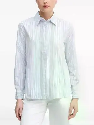 BENETTON Vertical-stripe Shirt - Blue