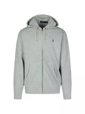 Polo Ralph Lauren Logo-embroidered Zip-up Hoodie - Grey