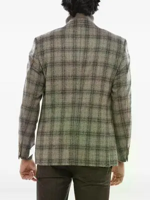 Corneliani District Check Long-sleeve Blazer