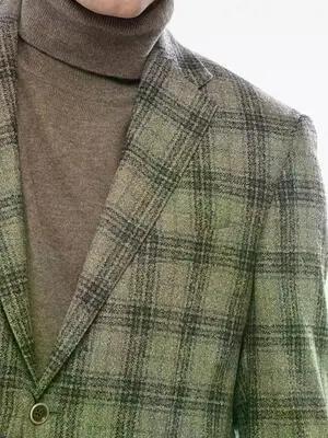 Corneliani District Check Long-sleeve Blazer