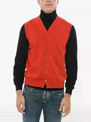 Malo Sleeveless V-neck Vest - Red