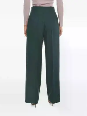 SUPER BLOND Pleated Wide-leg Trousers - Green