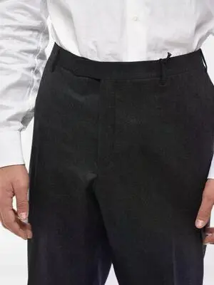 Corneliani Flat-front Wool Tailored Trousers