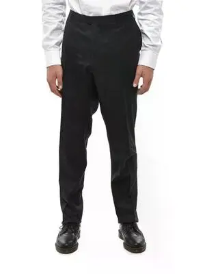 Corneliani Flat-front Wool Tailored Trousers - Grey