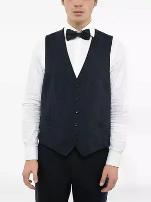 Corneliani Single-breasted Jetted-pocket Waistcoat - Blue