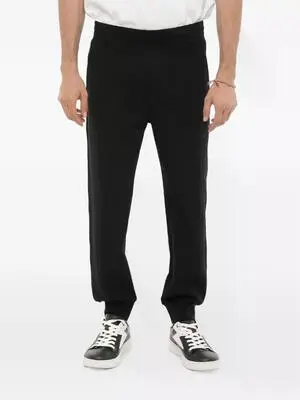 Neil Barrett Jumbled Bolts Embroidered Track Pants - Black
