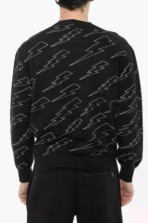 Neil Barrett Thunderbolt-embroidered Sweater