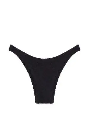 REINA OLGA Ginny Textured Bikini Bottom - Black