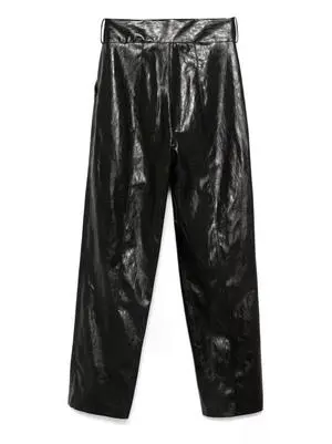 Federica Tosi Faux Leather Tapered Trousers