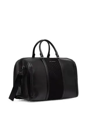 Karl Lagerfeld Monogram-pattern Logo-plaque Holdall