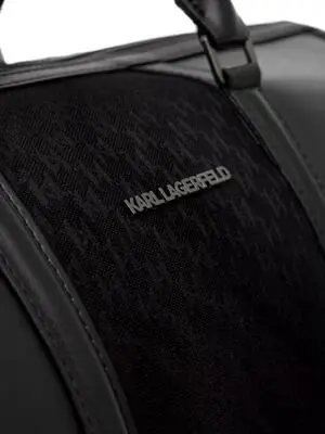 Karl Lagerfeld Monogram-pattern Logo-plaque Holdall