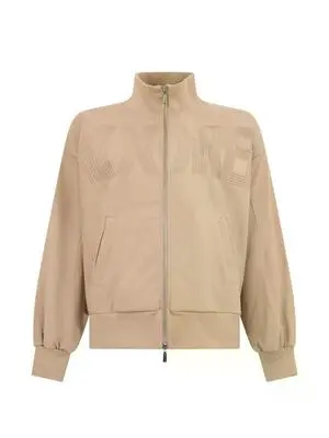 MOORER Zip-up Cotton Sweatshirt - Neutrals