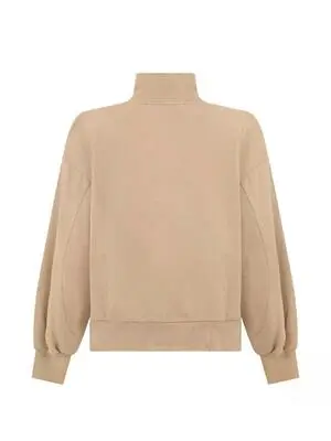 MOORER Zip-up Cotton Sweatshirt