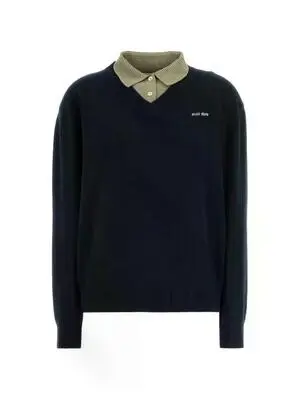Miu Miu V-neck Sweater - Blue