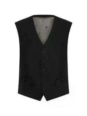 BLAZÉ MILANO Feral Pinstripe-pattern Waistcoat - Black