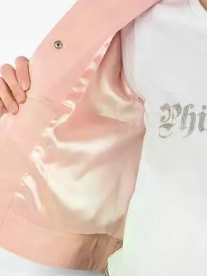 Philipp Plein Crystal-embellished Leather Jacket