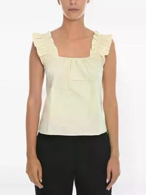 SAMSOE SAMSOE Ruffled Square-neck Blouse