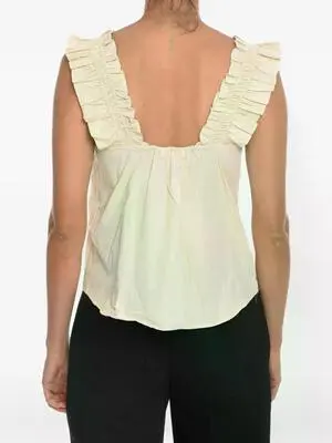 SAMSOE SAMSOE Ruffled Square-neck Blouse