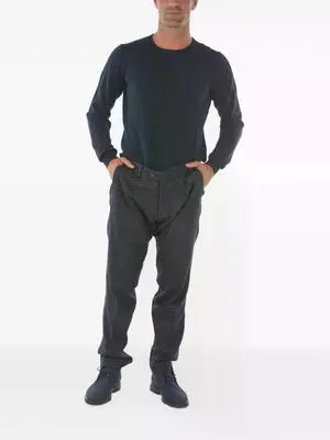 CRUNA Herringbone Pleated Trousers - Blue