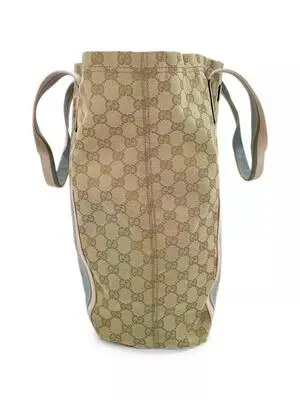 Gucci 2000s Gg Supreme Striped Tote Bag - Neutrals