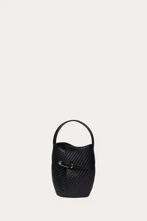LIFFNER Belted Bucket Bag Mini Raffia