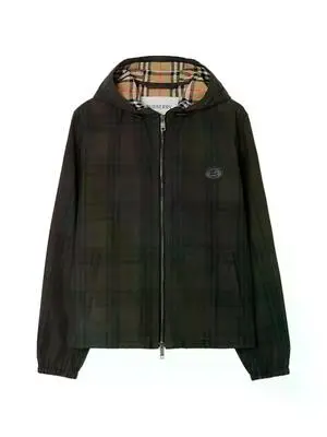 Burberry Check Hooded Jacket - Brown