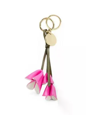 LANCEL Tutti Fleuri Floral-pendant Keyring - Pink