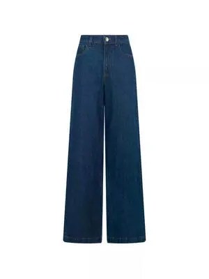 MOORER Wide-leg Jeans - Blue