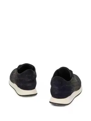 MOORER Balla Quilted-panel Suede Sneakers