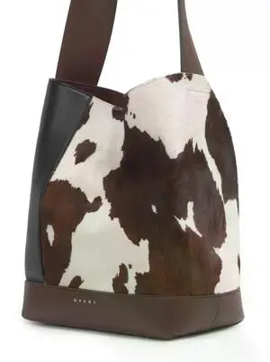 Marni Pod 2.0 Cow-print Shoulder Bag