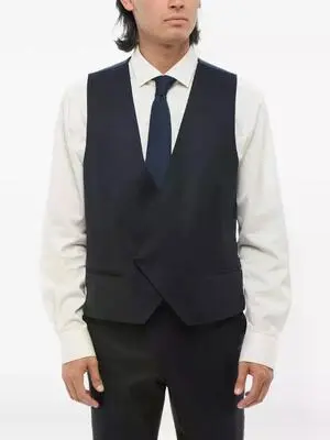 Corneliani Geometric-pattern Double-breasted Waistcoat