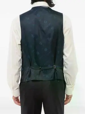 Corneliani Geometric-pattern Double-breasted Waistcoat