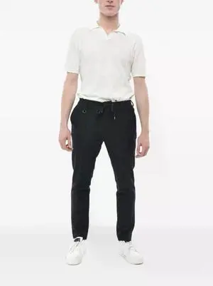 PAOLO PECORA Tweed Drawstring Tapered Trousers