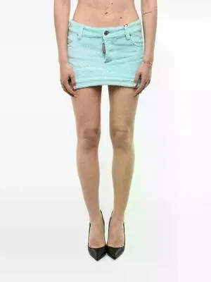 Dsquared2 Terry-cloth Short Fitted Skirt - Blue