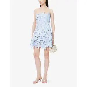 Simkhai Miri Floral Cut-out Woven Mini Dress