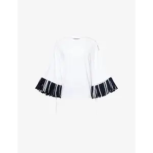 Jacquemus Le Cabana Fringed Cotton T-shirt - White