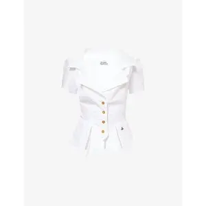 VIVIENNE WESTWOOD Monday Asymmetric Cotton Shirt - White