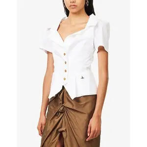 VIVIENNE WESTWOOD Asymmetric Cotton Shirt - White