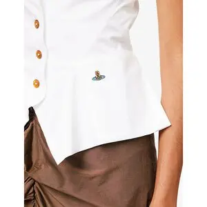 VIVIENNE WESTWOOD Asymmetric Cotton Shirt - White
