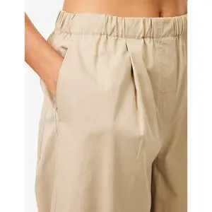 Max Mara Drawstring Wide-leg Cotton Trousers